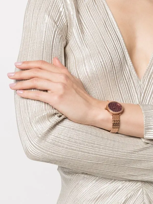 Missoni Embossed Chevron-strap Watch