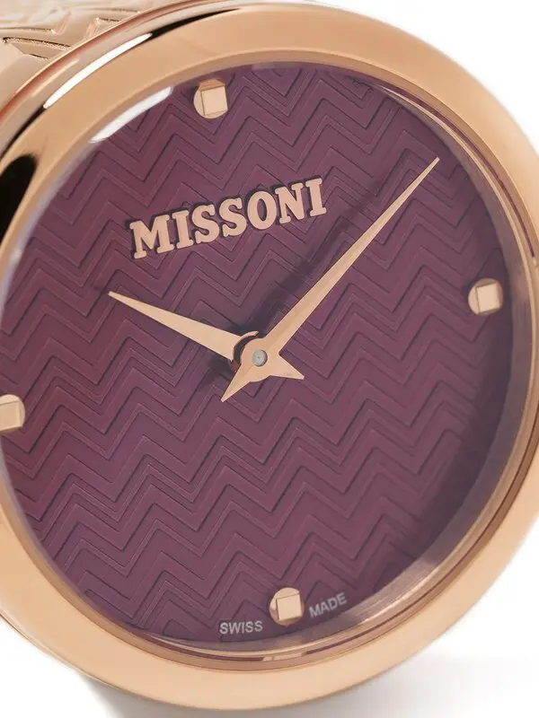 Missoni Embossed Chevron-strap Watch