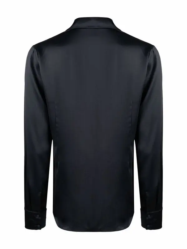 Carine Gilson Long-sleeve Silk-satin Shirt