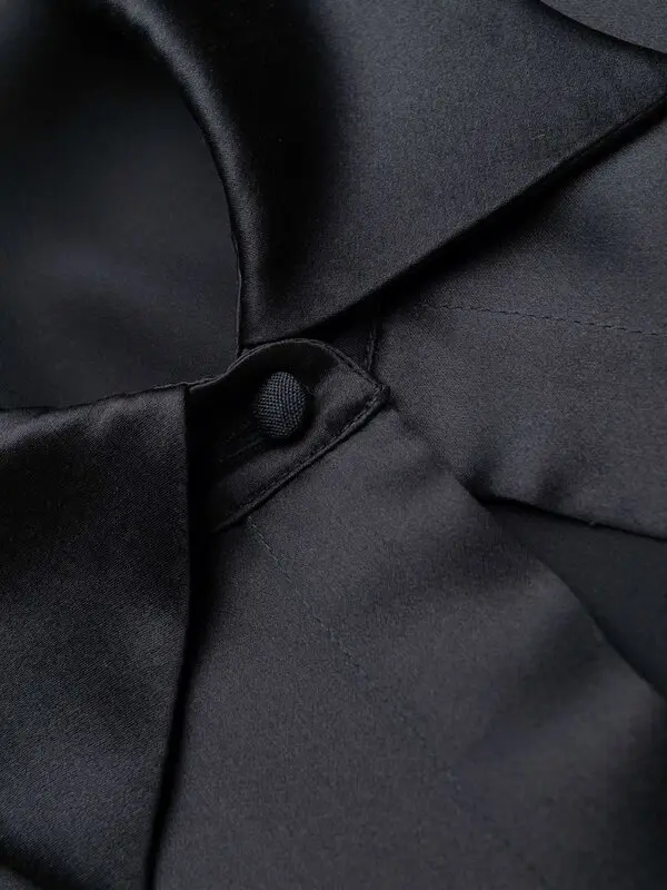 Carine Gilson Long-sleeve Silk-satin Shirt