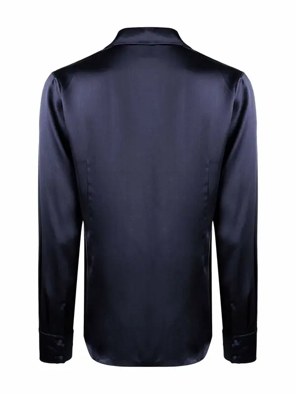 Carine Gilson Long-sleeve Silk-satin Shirt