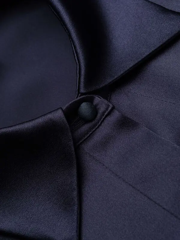 Carine Gilson Long-sleeve Silk-satin Shirt