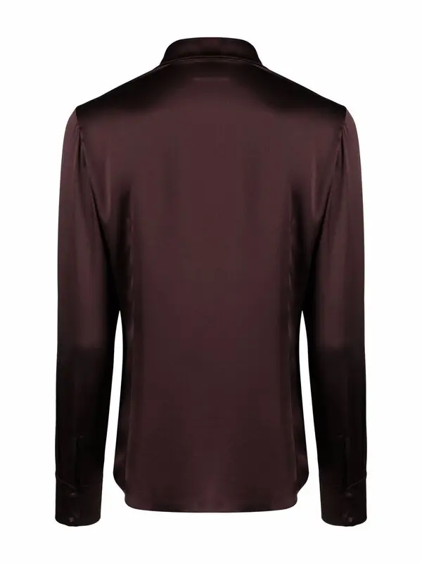 Carine Gilson Long-sleeve Silk Pyjama Top - Red
