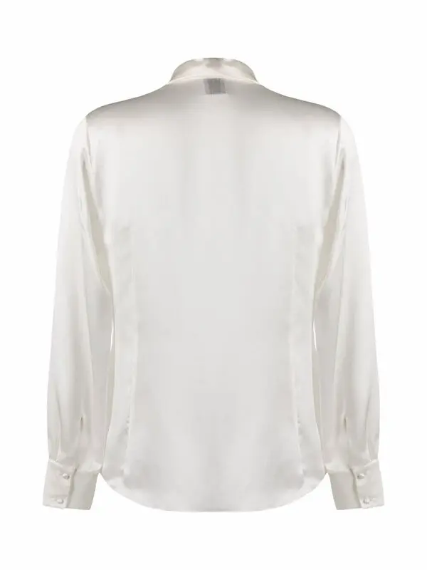 Carine Gilson Long-sleeve Silk-satin Shirt