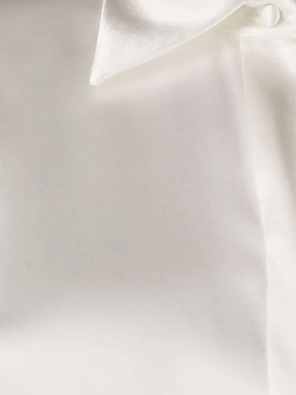 Carine Gilson Long-sleeve Silk-satin Shirt