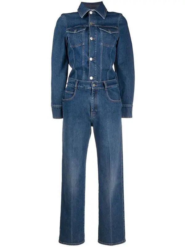 Stella McCartney Vintage-wash Denim Jumpsuit - Blue