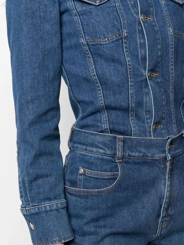 Stella McCartney Vintage-wash Denim Jumpsuit - Blue