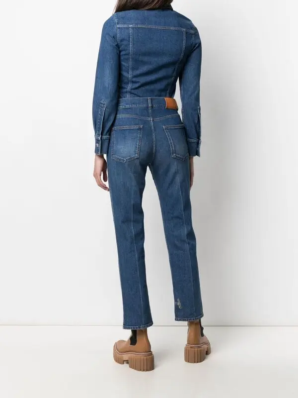 Stella McCartney Vintage-wash Denim Jumpsuit - Blue
