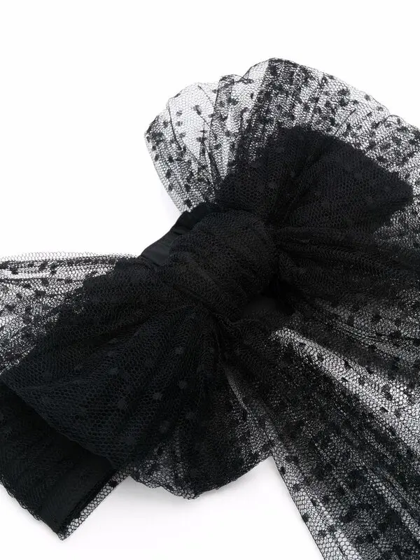 Red Valentino Semi-sheer Bow Belt - Black