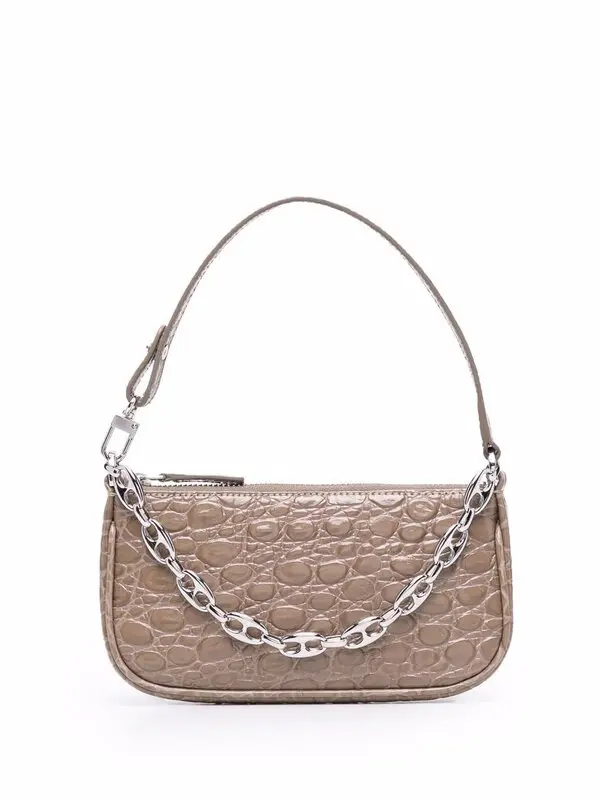 By Far Mini Rachel Chain Shoulder Bag - Grey