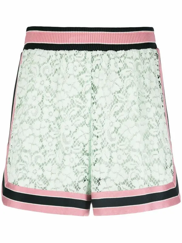 Dolce & Gabbana Contrast-stripe Lace Shorts