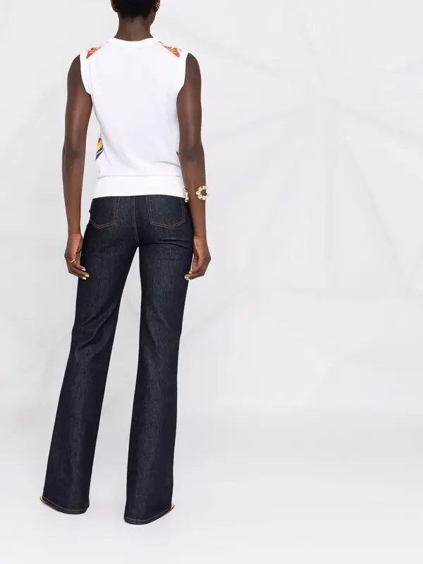 Dolce & Gabbana Carretto-print Silk Top - White