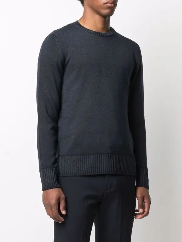 DRUMOHR Crew-neck Merino Jumper - Blue