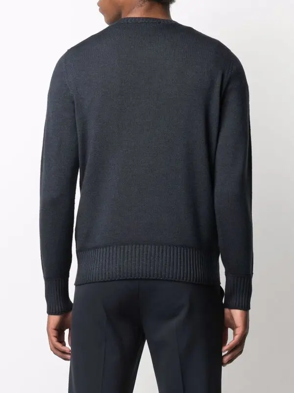 DRUMOHR Crew-neck Merino Jumper - Blue