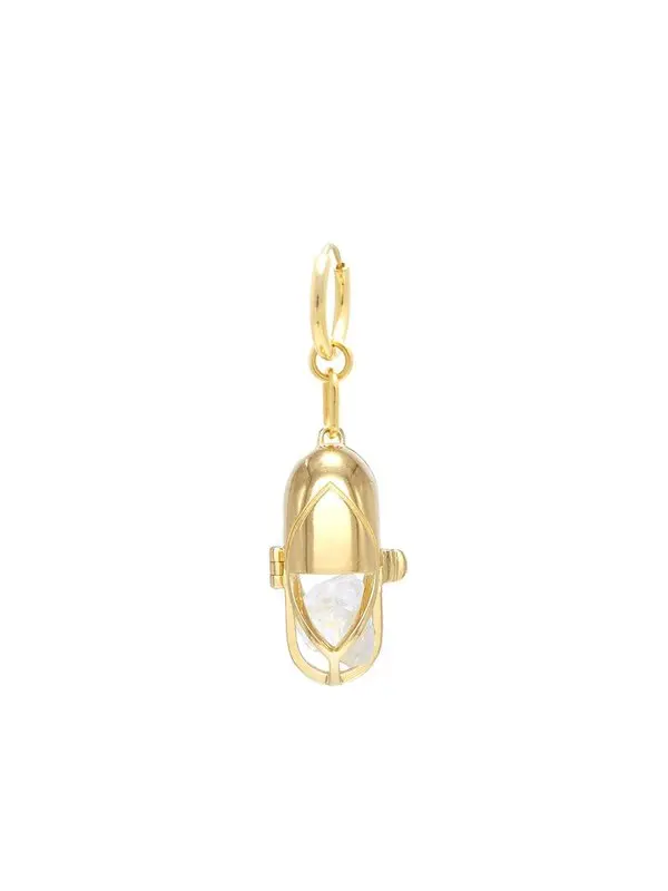 CAPSULE ELEVEN Quartz Crystal Hoop Earring - Gold