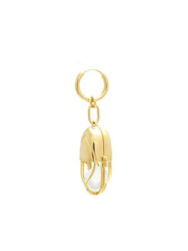 CAPSULE ELEVEN Quartz Crystal Hoop Earring - Gold