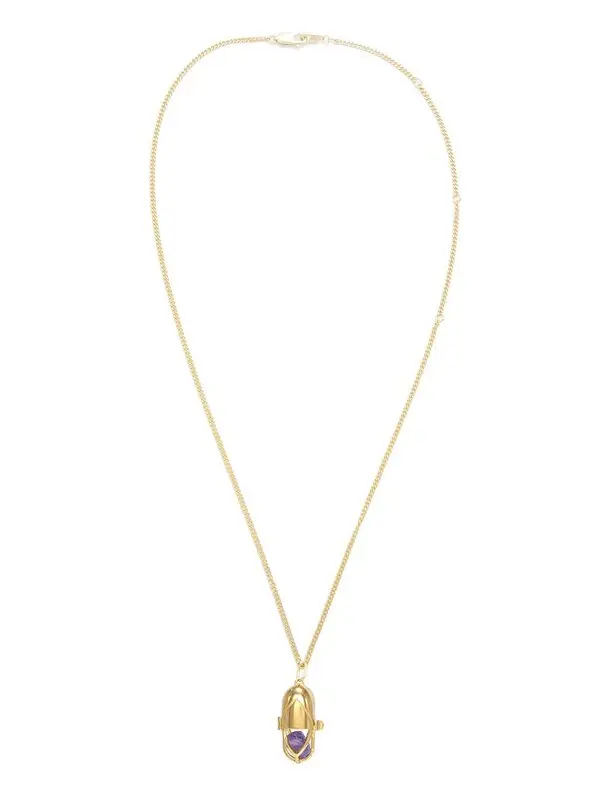 CAPSULE ELEVEN Amethyst Crystal Pendant Necklace - Gold