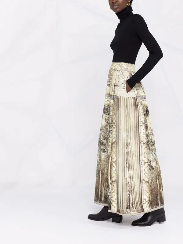 Alberta Ferretti Printed Maxi Skirt