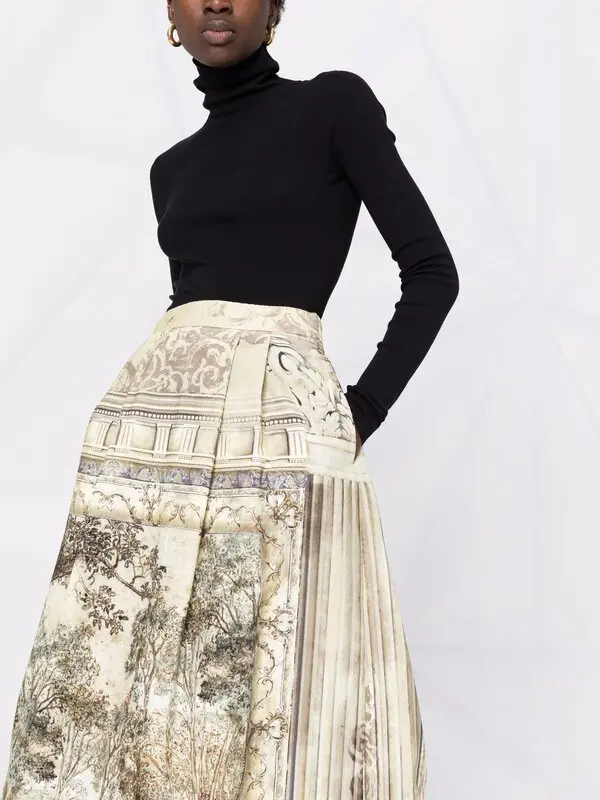 Alberta Ferretti Printed Maxi Skirt