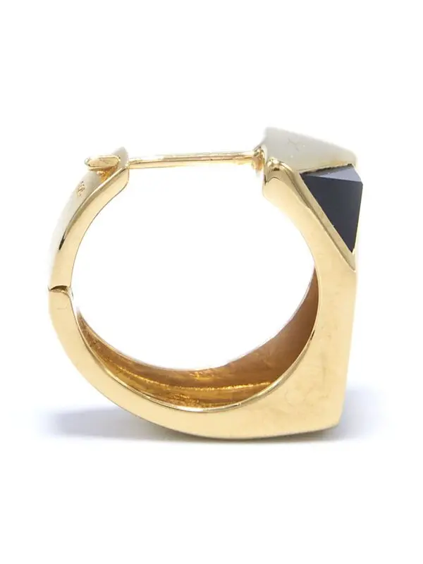 CAPSULE ELEVEN Jewel Beneath Signet Hoop Earrings