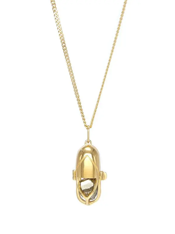 CAPSULE ELEVEN Pyrite Crystal Pendant Necklace - Gold