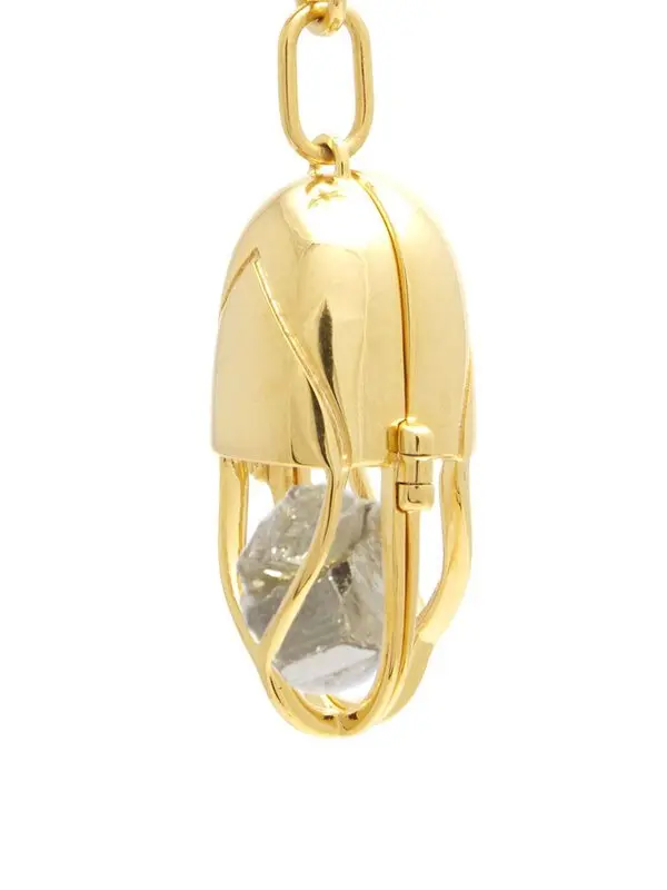 CAPSULE ELEVEN Pyrite Crystal Pendant Necklace - Gold