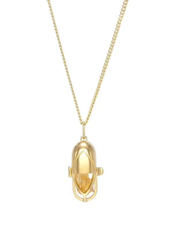 CAPSULE ELEVEN Capsule Crystal Pendant Necklace - Gold