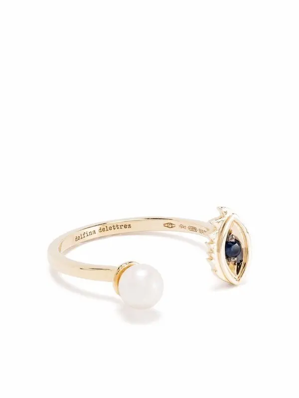 Delfina Delettrez 9kt Yellow Sapphire, And Pearl Ring - Gold