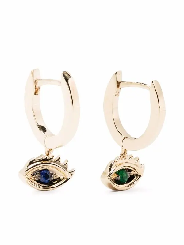 Delfina Delettrez 9kt Yellow Micro-eye Piercing Earrings