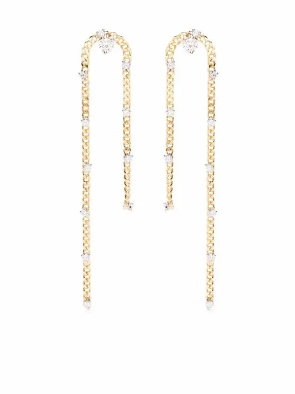 Delfina Delettrez 18kt Yellow Diamond Unchain My Art Earrings - Gold