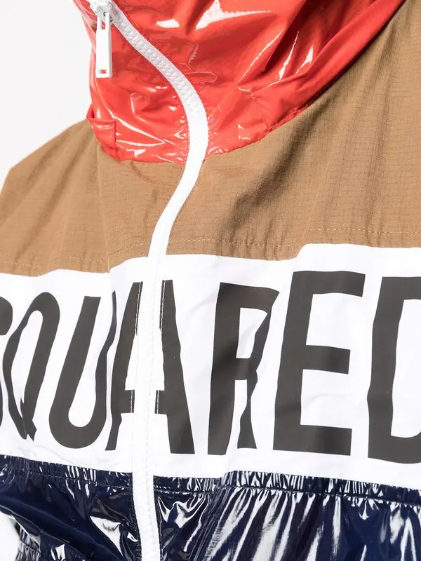 Dsquared2 Logo-print Colour-block Windbreaker