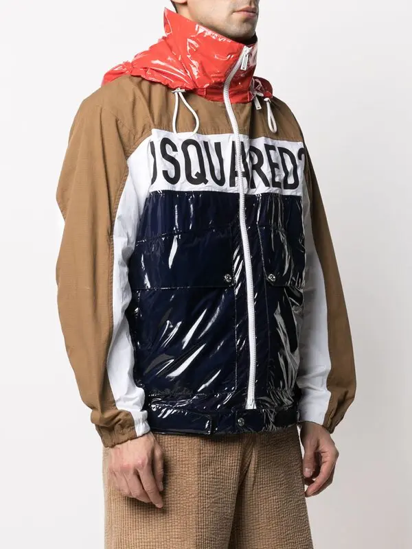 Dsquared2 Logo-print Colour-block Windbreaker