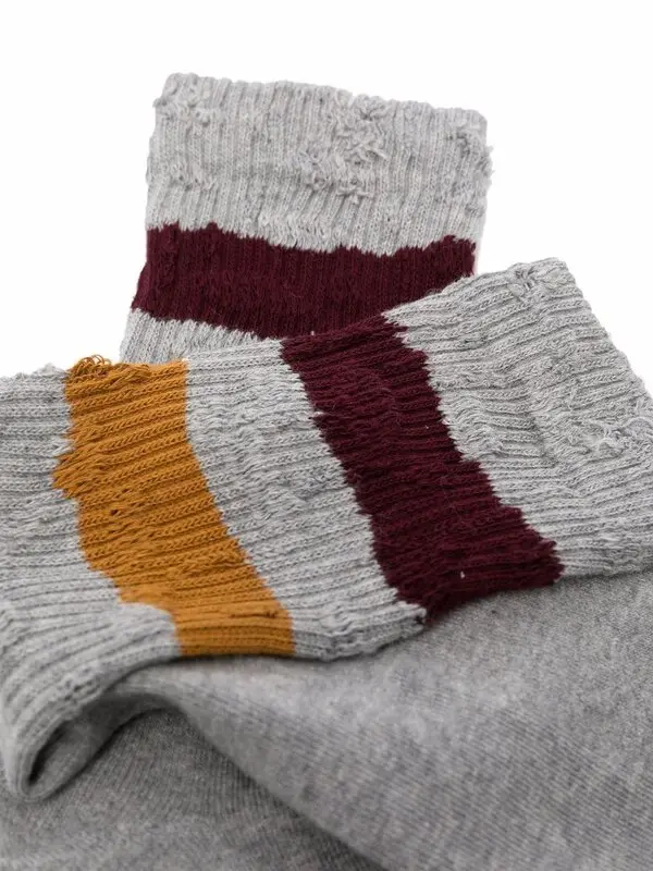 GOLDEN GOOSE Stripe-trim Socks - Grey