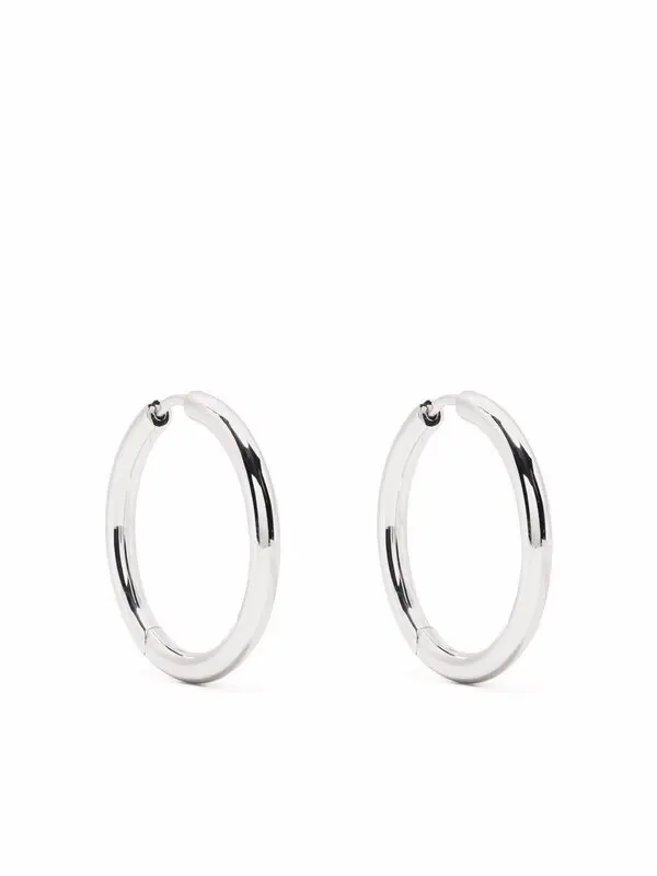 Tom Wood Large Classic Hoop Earrings - Silver