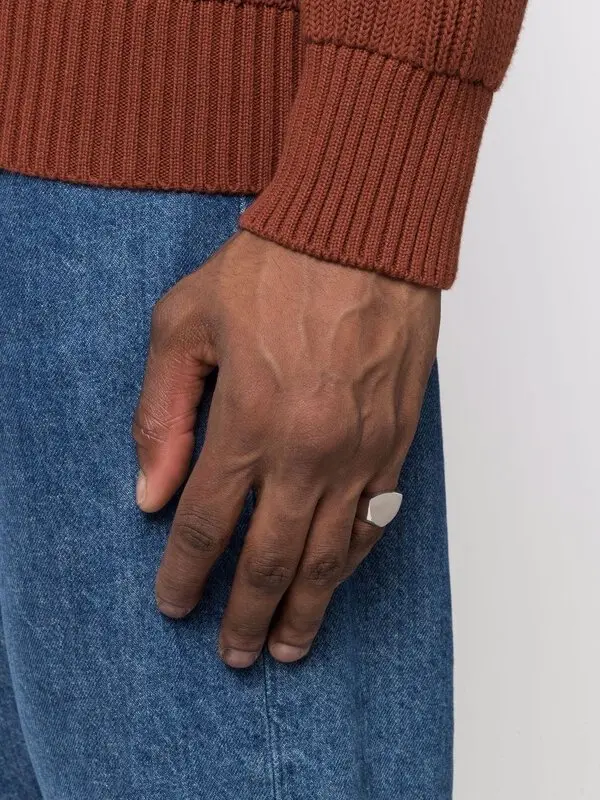 Tom Wood Shield Satin Signet Ring