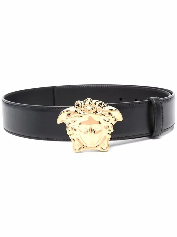 Versace Medusa Palazzo Adjustable Belt - Black