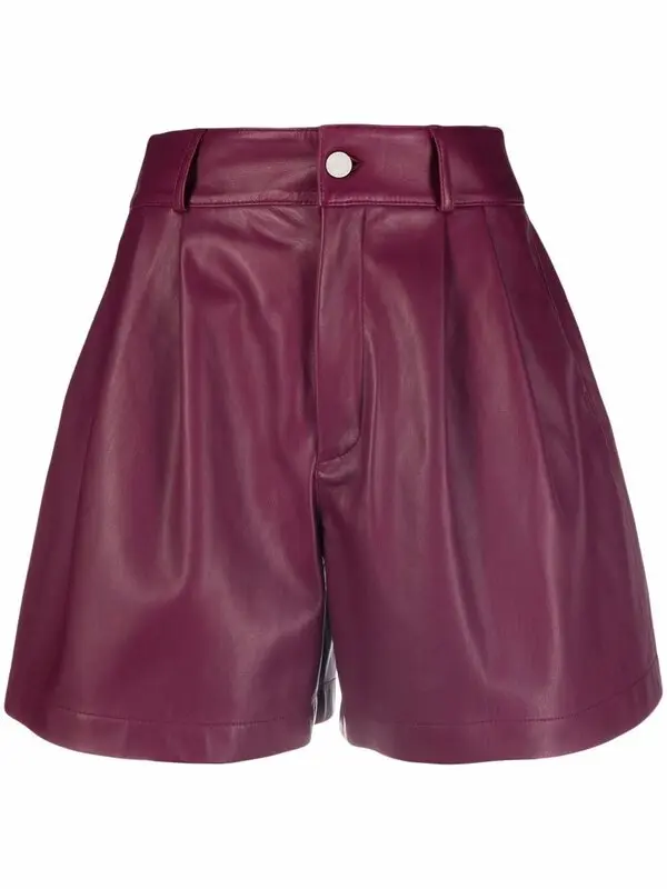 Red Valentino High-waisted Gathered-detail Shorts