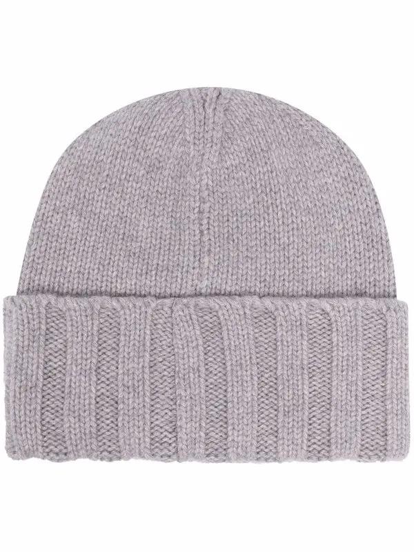 Emporio Armani Cashmere Beanie Hat - Grey