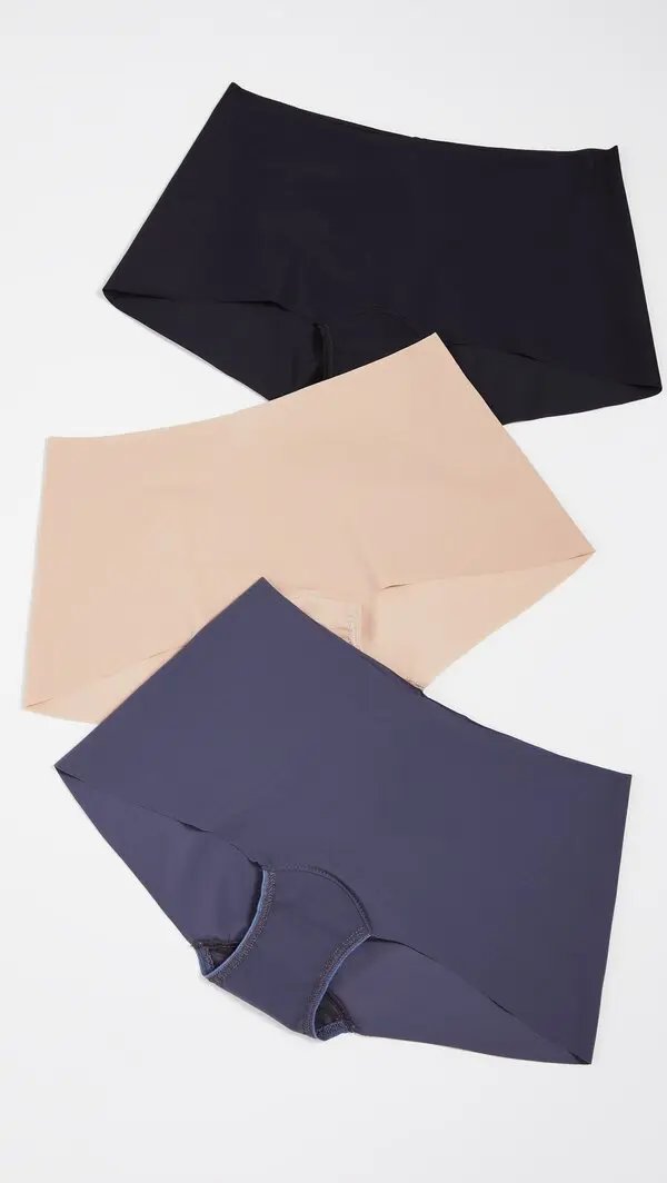 Hanky Panky Breathe Boyshorts 3 Pack - Black/taupe/granite