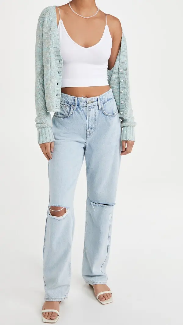 Free People Ribbed V Neck Brami Top