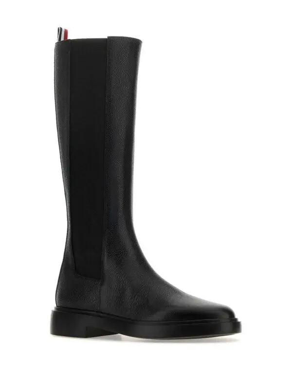 Thom Browne Pebble Grain 4-bar Knee High Chelsea Boots