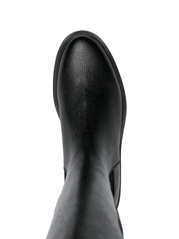Thom Browne Pebble Grain 4-bar Knee High Chelsea Boots