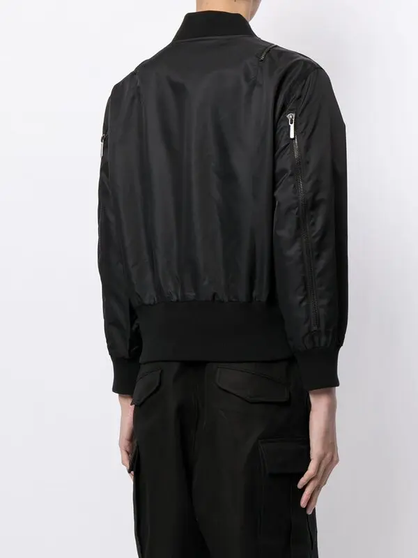 PORTS V Zip-embellished Bomber Jacket - Black
