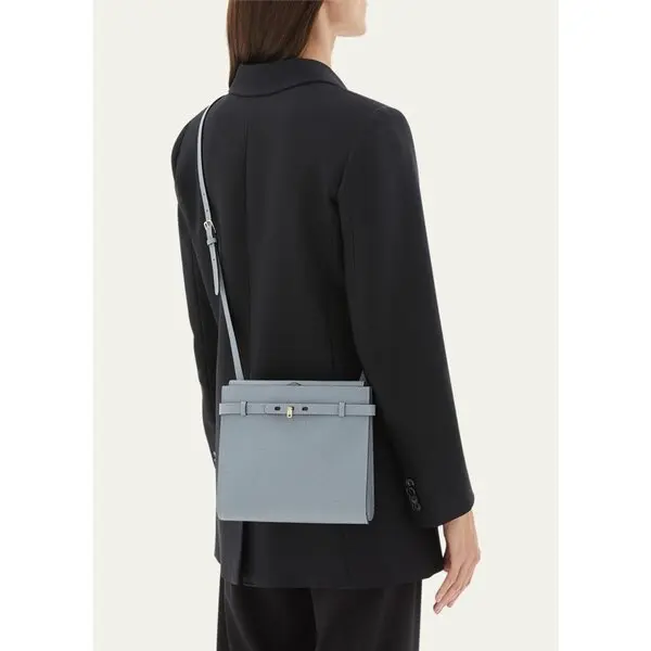 VALEXTRA B-tracollina Leather Shoulder Bag