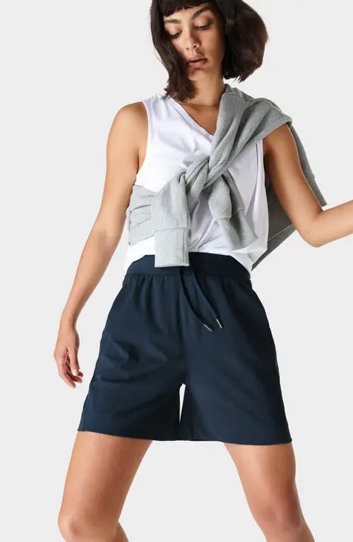 Sweaty Betty Explorer Tie Waist Shorts - Navy Blue