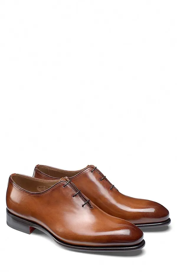 Santoni Plain Toe Derby