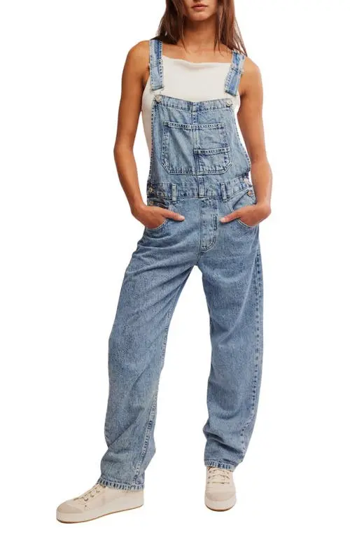 Free People We The Free Ziggy Denim Overalls - Powder Blue