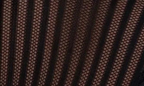 MAPALE Stripe Mesh Thong Teddy & Garter Straps