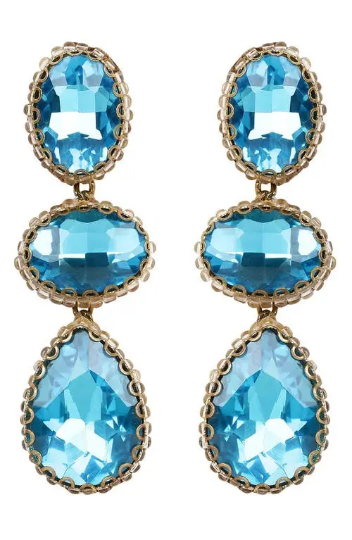 Deepa Gurnani Hadlee Drop Earrings - Aqua