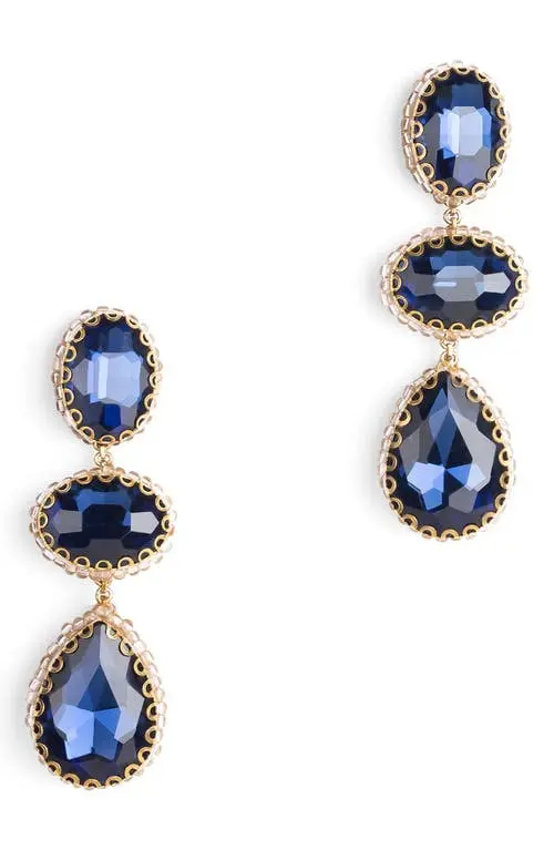 Deepa Gurnani Hadlee Drop Earrings - Sapphire